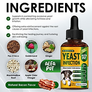 Yeast Infection Treatment for Dogs • Dog Yeast Infection Treatment in Drops • Solution for Dog Ear Yeast Infection, Irritation & Allergies • Best Itchy Skin Relief for Dogs • Herbal Ingredients • 2 Oz