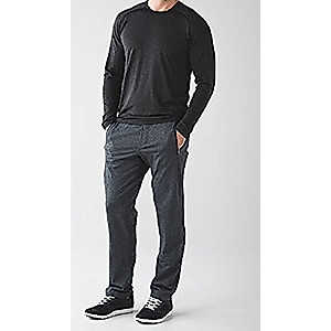 Lululemon Mens Metal Vent Tech Long Sleeve Shirt (Deep Coal Black, L)