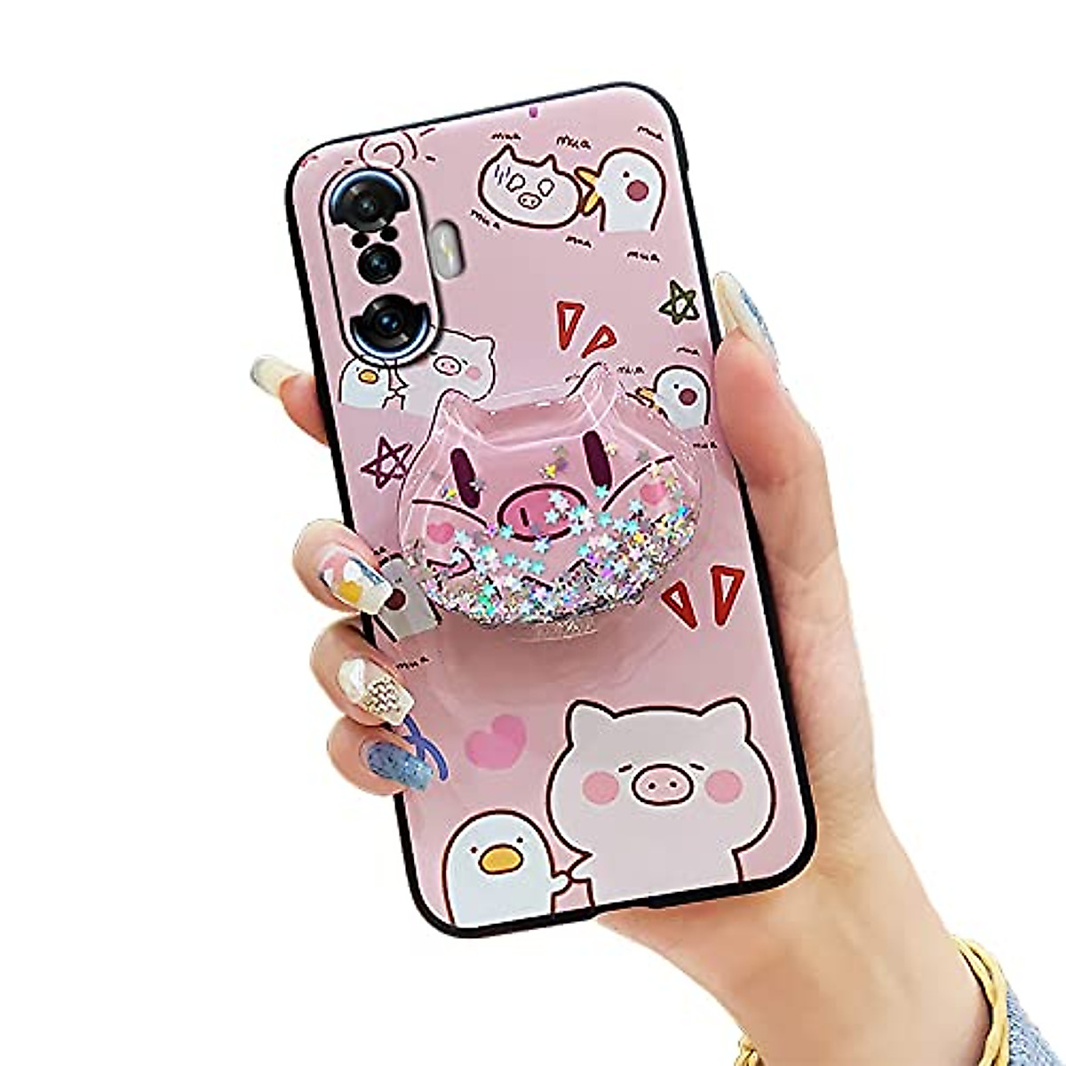 Glisten Dirt-Resistant Lulumi Phone Case for Xiaomi Redmi K40 Gaming Edition/Poco F3 GT, Protective Soft Case Cute Anti-dust Phone Stand Holder Cover Cartoon Armor case Shockproof Cartoon, 10