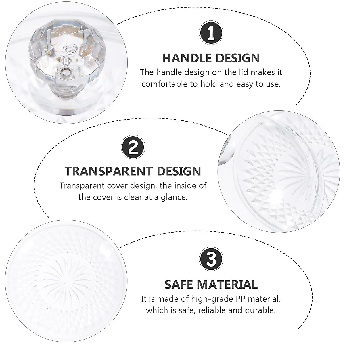 BESTonZON Dessert Display Tray, 8.27x8.27x5.91in Square, Transparent Polypropylene Tray with Acrylic Lid, Shatterproof Servingware for Food, Ideal for Christmas, Easter, Anniversary, Birthday