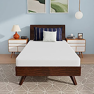 PayLessHere 6 Inch Gel Memory Foam Mattress Twin Size Mattress Bamboo Charcoal Infused Mattress in a Box Medium-Firm Temperature Regulation CertiPUR-US Certified,Fiberglass Free,White