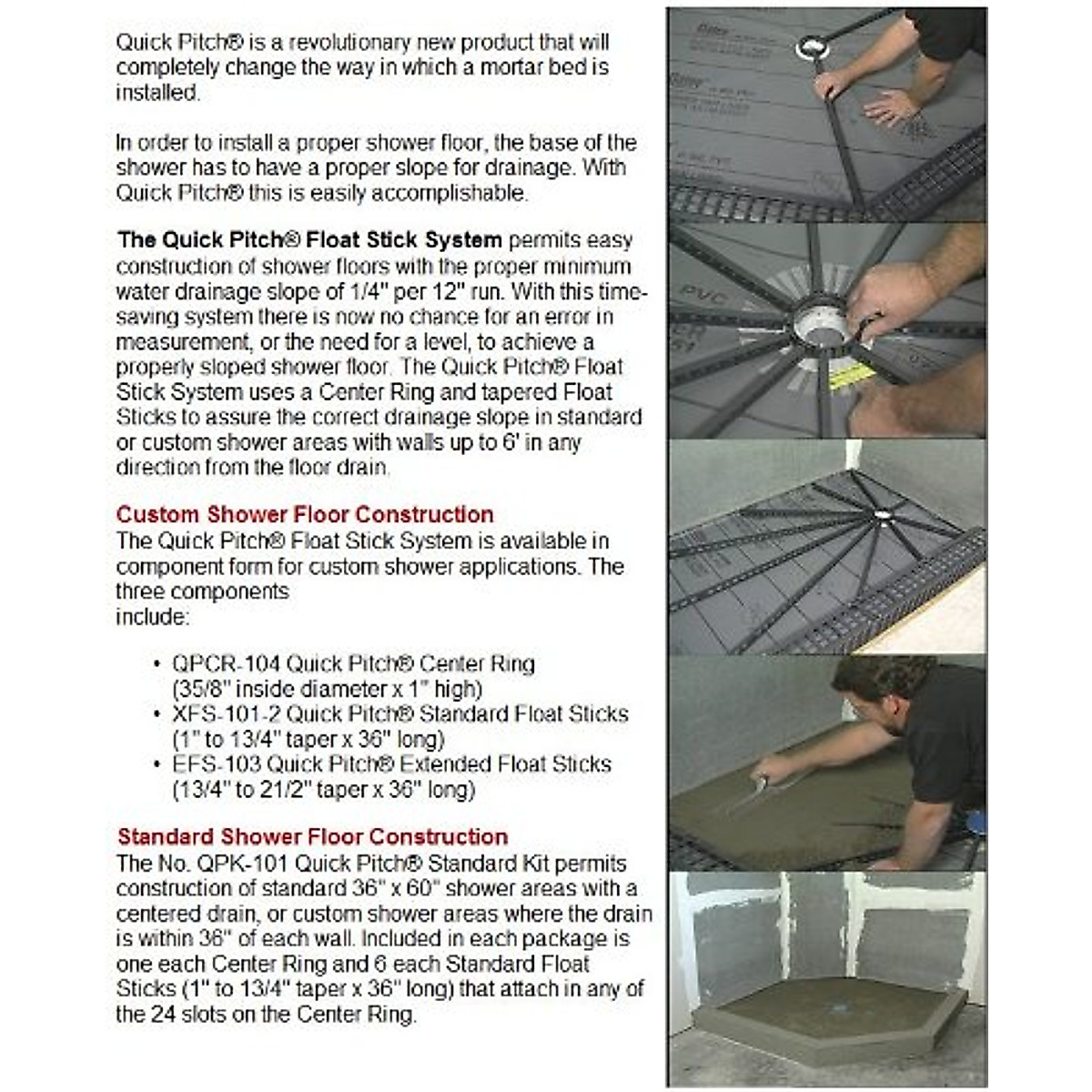 Bundle of 2 Items; Quick-Pitch Kit QPK-101 + (4) Quick Pitch Extra Float Sticks XFS-101.2, Black
