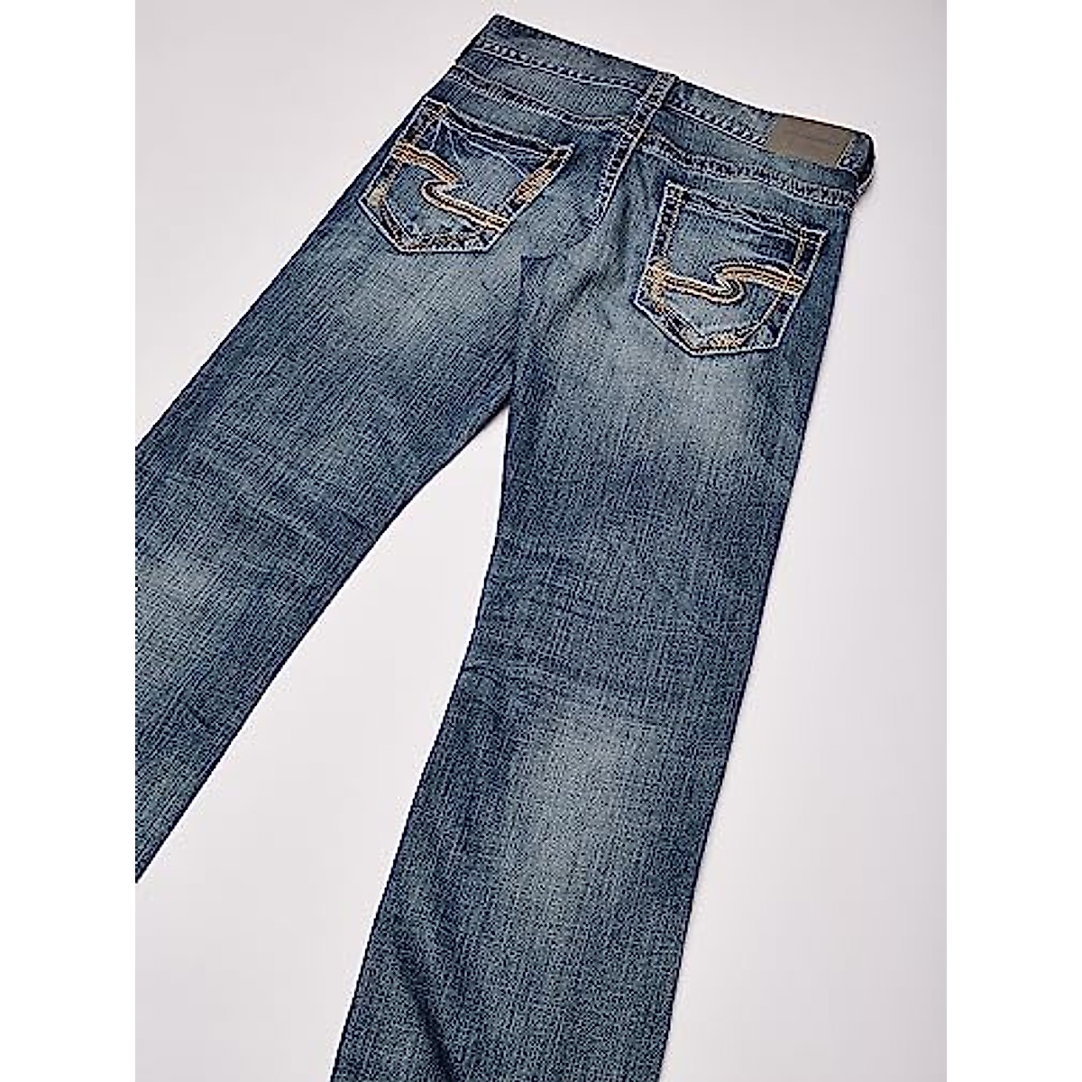 Silver Jeans Co. Men's Zac Relaxed Fit Straight Leg Jeans, Light Indigo, 34W x 32L