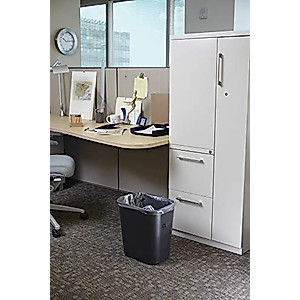 Rubbermaid Commercial Products 28QT/7 GAL Wastebasket Trash Container, for Home/Office/Under Desk, Gray (FG295600GRAY)