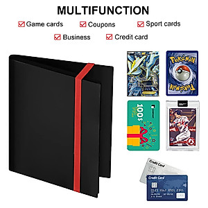 540 Pockets Card Binder Holder, FOME 9-Pocket Trading Card Binder 30 Sheets Fits for 540 Cards Collector Album Holder with BandClosure Carrying Case Binder for Yugioh MTG and Other TCG
