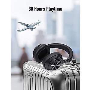 Bluetooth Headphones Over Ear,Bluedio T7 Plus (Turbine) Custom Noise Cancelling Headphones,57mm Driver Hi-Fi Stereo, 30Hrs Playtime,Wireless Headsets with Mic/SD Card Slot for PC/Cellphone/Travel/Work
