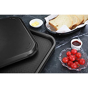 New Star Foodservice 24333 Fast Food Tray, 10.5 x 13.5, Black, Set of 12