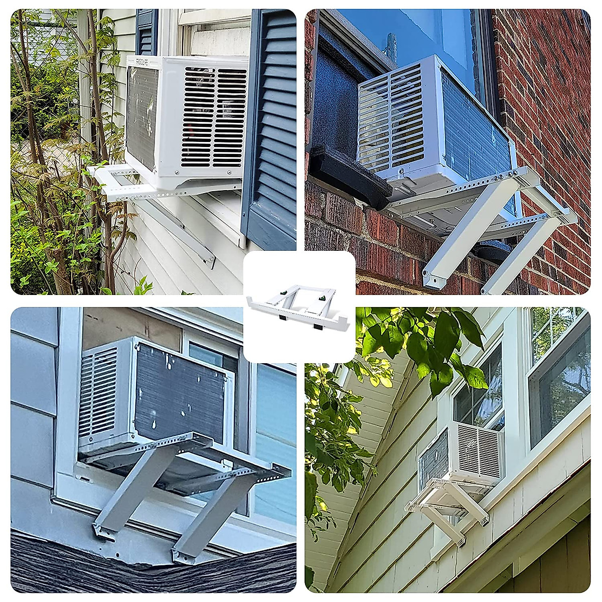TOPOWN Air Conditioner Support Bracket, AC Support Bracket Window Ac Bracket No Drilling Ac Brackets for Windows No Drilling-Holds Up to 200 lbs