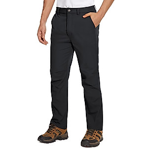 MAGCOMSEN Mens Hiking Pants Lightweight Quick Dry Pants Classic Casual Pants Golf Work Pants Spring Pants,Black 34
