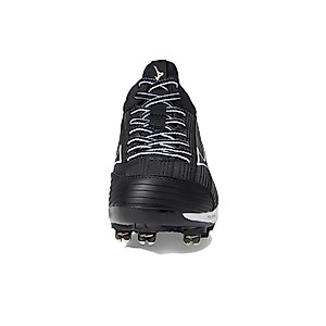 Mizuno Women's Sweep 6 Mid Softball Shoe, Black-White, 7