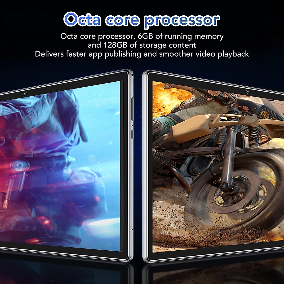 HD Tablet, Octa Core 10.1in Tablet 2.4G 5G WiFi Support Dual Card Dual Standby for Android8.1 for Drawing (US Plug)