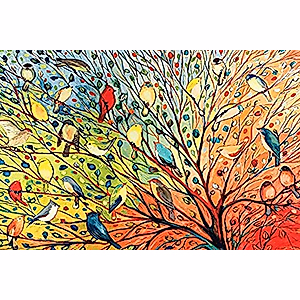 Buyartforless Tree Birds by Jennifer Lommers 36x24 Colorful Art Print Posters