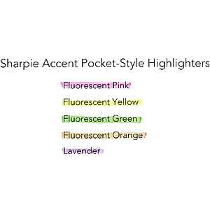 SHARPIE Accent Pocket-Style Highlighters, 2 Fluorescent Yellow Highlighters (27162PP)