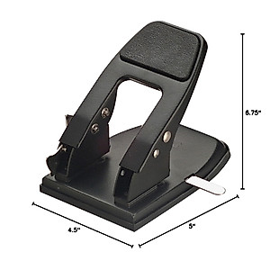 Officemate Heavy Duty 2-Hole Punch, Padded Handle, Black, 50-Sheet Capacity (90082), Model Number: OIC90082