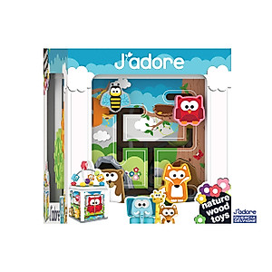 J'adore Wooden Zoo Animal Mini 5-in-1 Activity Cube Center