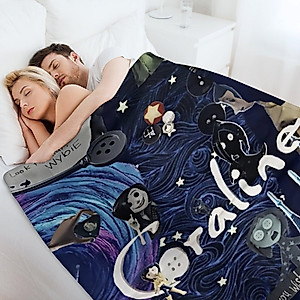 CHALAJIG Super Soft Flannel Coraline Blanket Decorative Bedroom Living Room Suitable for Kids/Adult Blanket, Style