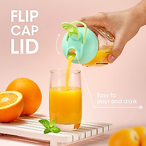 Aieve Mason Jar Lids, 4 Pack Regular Mouth Mason Jar Pour Spout Lid, Canning Lids with Flip Top Lid, Leak-Proof