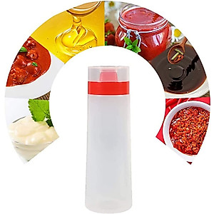AYNEFY Squeeze Bottle, 300ml Plastic Squeeze Condiment Bottles with 4-Hole, Ketchup Squeeze Bottle, Sauce Bottle, Safe, for Ketchup Jam Mayonnaise Olive Oil Vinegar
