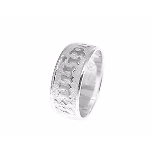 Arthur's Jewelry 925 sterling silver Hawaiian plumeria flower scroll kuuipo band ring smooth edge size 7