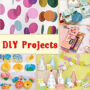 Ecohu Circle Hole Punch for Craft Sizeout 1inch, Paper Punch Shapes, Craft Lever Punch Handmade Paper, Tool Circle Punch for Scrapbook, Festival Cards, DIY Arts