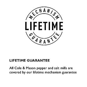 Cole & Mason H321806 City Salt and Pepper Mills | Precision+ Stemless | Concrete/Acrylic | 160 mm | Gift Set | Includes 2 x Salt and Pepper Grinders | Lifetime Mechanism Guarantee