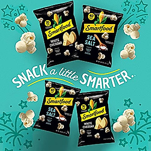 Smartfood Popcorn Flamin' Hot & White Cheddar Variety Pack Pack of Whole Grain Snacks, White Cheddar Flamin' Hot, 40 Count