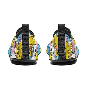 Men's Women's Cute Colorful Rubber Duck Water Shoes Barefoot Quick Dry Slip-on Aqua Socks for Yoga Beach Sports Swim surf