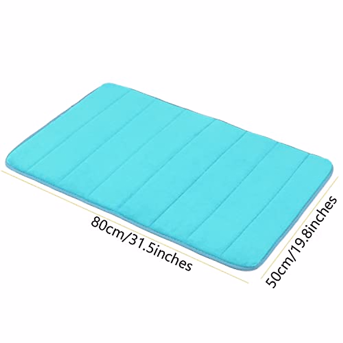 HOMJON Memory Foam Bath Mat, 31.5x19.8 Inches Anti-Slip Water Absorption Soft Bathroom Rugs Bath Bathroom Kitchen Floor Shower Carpet - Rose Red