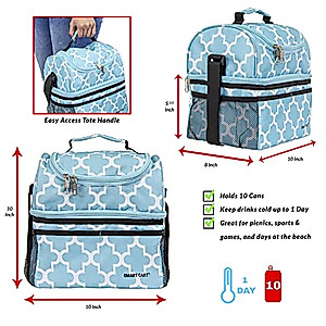 dbest products Ultra Compact Cooler Smart Cart Lunch Bag Insulated Tote Women Men Camping Accessories Beach Loncheras para Mujer Hombres