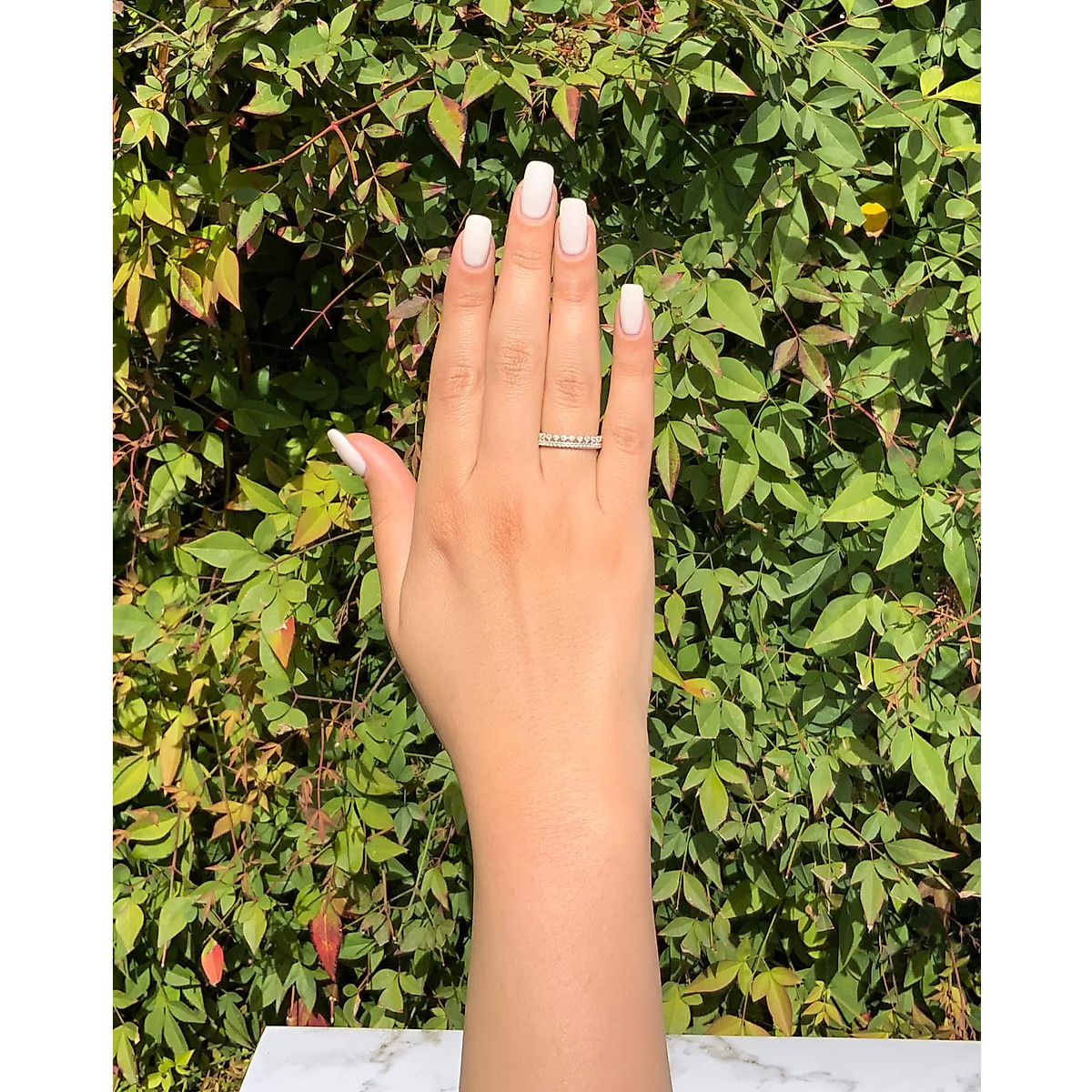 SILVERCLOSEOUT Sterling Silver Double Row Cz Eternity Ring - Size 8