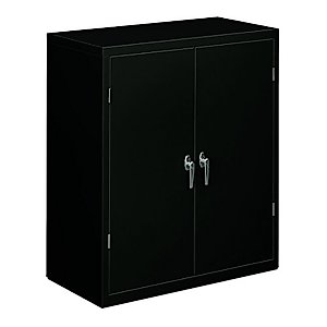 HON Brigade Series Five-Shelf Storage Cabinet - High Storage Cabinet, 36w by 18d by 42h , Black (HSC1842)