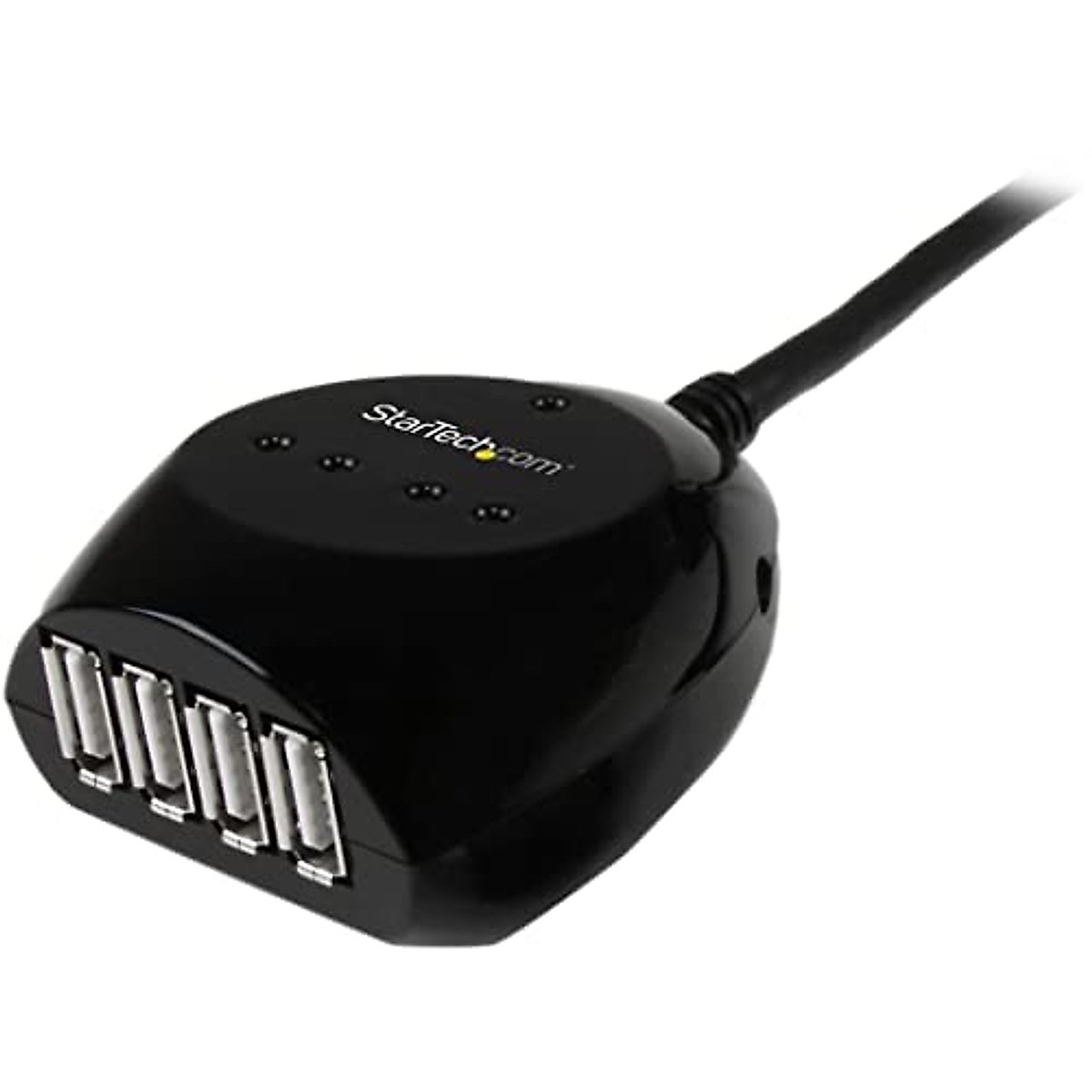 StarTech.com 15m USB 2.0 Active Cable with 4 Port Hub - Long USB Cable with 4 port USB Hub - USB A (M) to 4x USB A (F) - 15m, 50 ft Black, TAA (USB2EXT4P15M)