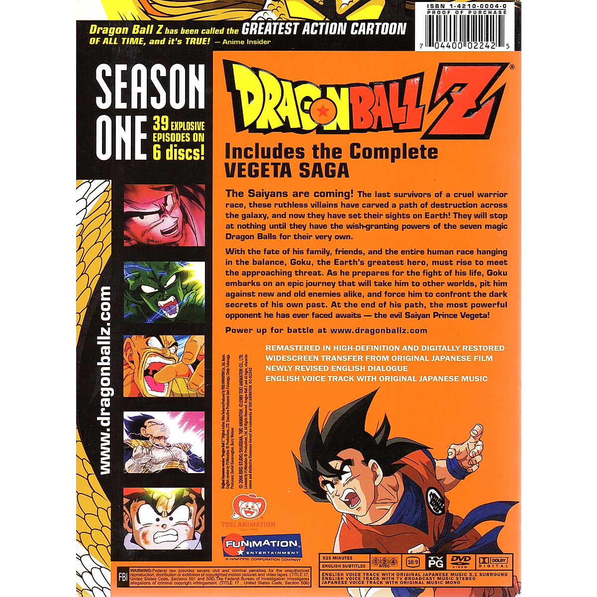 Dragonball Z Complete Seasons 1-9 Box sets (9 Box Sets)