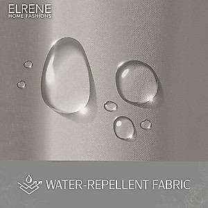 Elrene Home Fashions Rhodes Solid Indoor/Outdoor Window-Curtain Set, 2 Panels, 52 inches X 84 inches, Gray