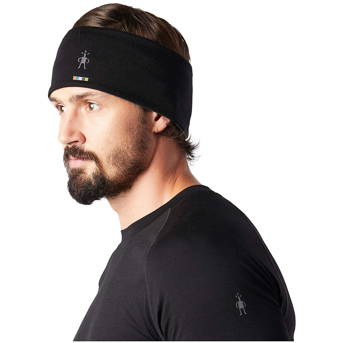 Smartwool Merino 250 Reversible Headband - Wool Headwear for Men and Women BLACK-CHARCOAL H IFM