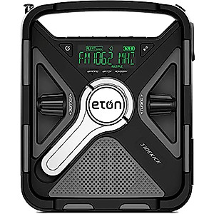 Eton - Sidekick, Ultimate Camping AM/FM/NOAA Radio with S.A.M.E Technology, Solar Powered, Battery Powered, Bluetooth, Rechargeable, LED Flashlight, Phone Charger, Commitment to Preparedness
