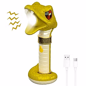 COSOOS Rechargeable Flashlight for Kids, Hiss & Music Mode, Kids Flashlight Toys, Outdoor Camping Gear Accessories, Christmas Gift Stocking Stuffer for Kids 3 4 5 6 7 8 Years Old Boys Girls