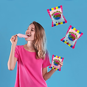 Fruidles Cotton Candy Blue and Pink Swirl Party Flavors Supplies Birthday Treats for Kids, Kosher, 1oz Bag (12-Pack)