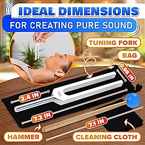 432 Hz Tuning Fork for Healing Set Music Therapy Instruments - Tuning Fork Medical Musical Forks for Healing Chakra Set Stress Relief - Fork Medical Sound Therapy Instruments Meditation Accessories