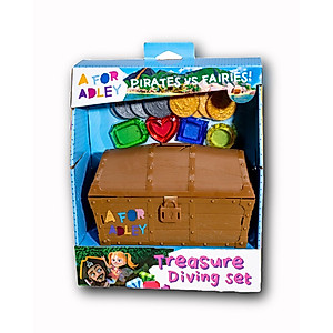 A FOR ADLEY Merch, Adley Toy Pirates vs Fairies Treasure Dive Chest for Boys and Girls for Water Toy Fun as Seen on Adley's You Tube Channel