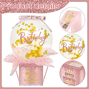 Pull Money Balloon Box Birthday Balloon Money Surprise Box Funny Pull Money Balloon Box Surprise Kit for Birthday Party Cash Gift Pull Supplies