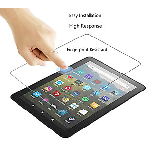 3 Pack Screen Protector for All-New Fire HD 8/HD8 Plus/Fire HD 8 Kids/Fire HD 8 Kids Pro Tablet (12th &10th Generation, 2022&2020 Released),Tempered Glass 9H Hardness Anti Scratch Clear, 8-inch
