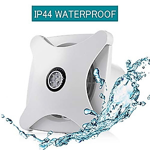 HG Power Bathroom Exhaust Fan, 6 Inch Extractor Fan with LED Light Garage Ventilation Fan for Kitchen Bedroom Office Ceiling & Wall Mount