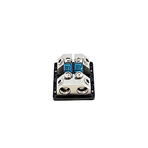 KnuKonceptz Bassik 2 Way Mini ANL Fuse Distribution Block - 1/0 Gauge to 1/0 or 4 Gauge - 150 Amp