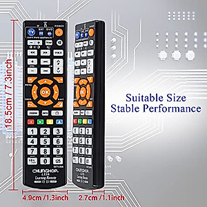 CHUNGHOP Universal IR Learning Remote Control for Smart TV VCR CBL DVD SAT STR-TV CD VCD HI-FI, for All Brands IR Remote 3 in 1 Programmable Controller L336