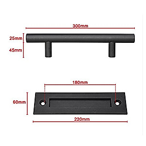 SONGJIA Sliding Barn Door Handle Pull Flush Recessed Wood Door Handle Furniture Hardware for Cabinet Cupboard Interior Door