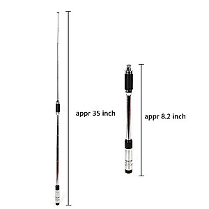 TWAYRDIO RH770 Telescopic Ham Radio Antenna - Dual Band VHF UHF