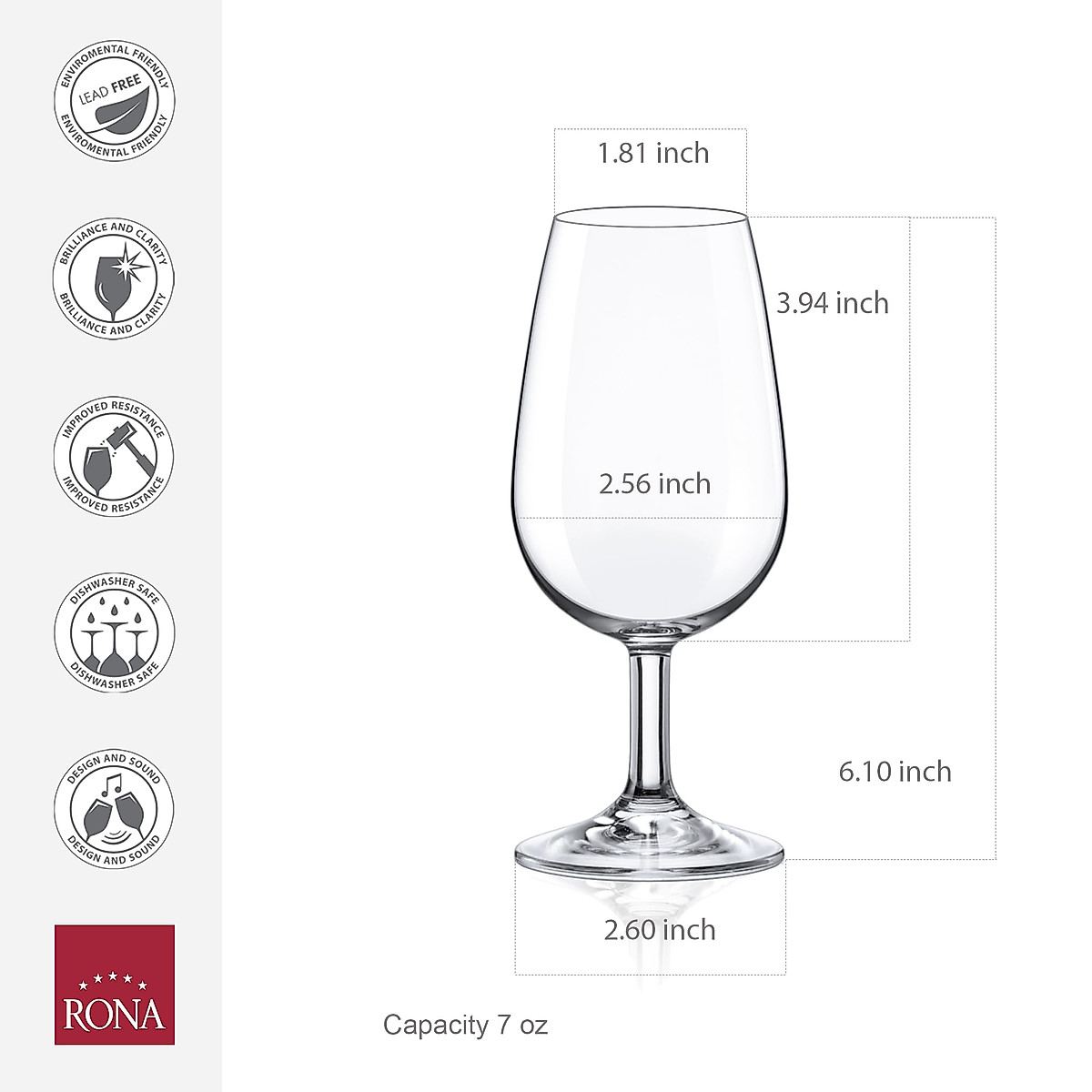 RONA INAO/ISO Tasting Glass - pack of 12