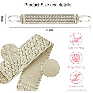 Exfoliating Back Scrubber for Shower for Men and Women, Loofah Back Washer, Double-Sided Back Scrubber for Shower Exfoliating, Ultra-Durable Microfiber Stretchable for Deep Cleaning & Skin Relax