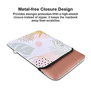 iCasso Laptop Sleeve for MacBook Air/Pro 13 inch,Waterproof Shock Resistant Notebook Protective Bag Carrying Case,Neoprene Bag with Small Case-Molandi